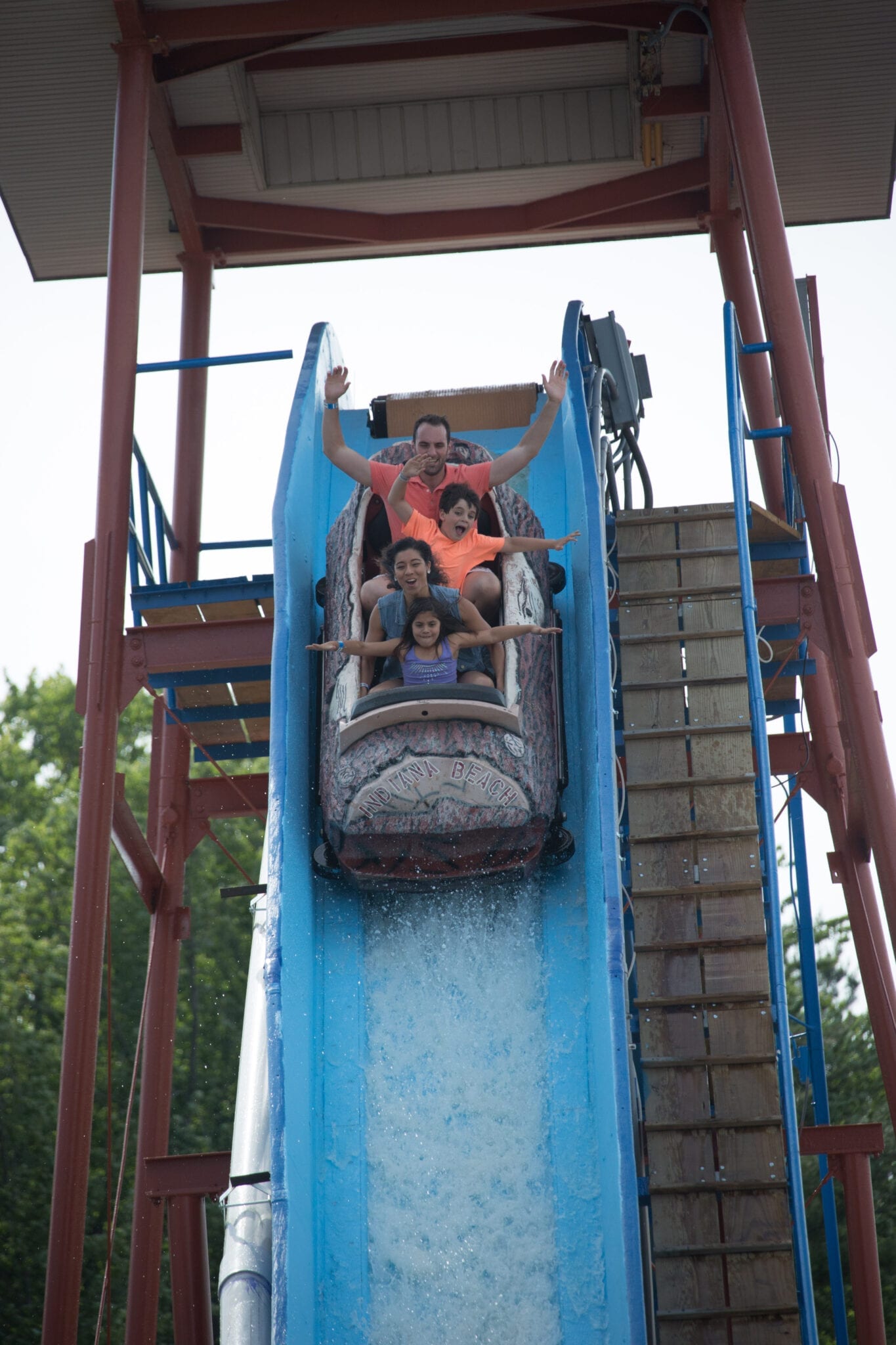 Rockys Rapids Log Flume - Indiana Beach